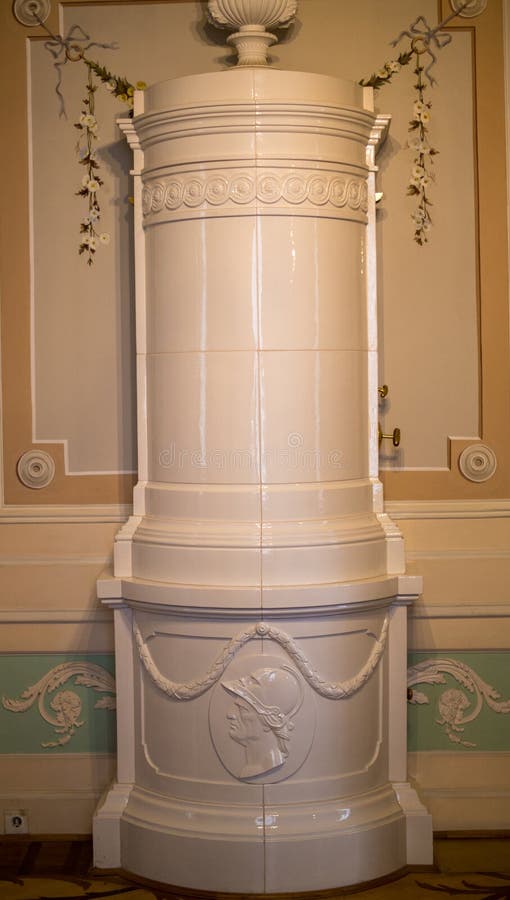 Russia, Gatchina - March 10, 2023: Ancient Fireplace in the Palace of ...