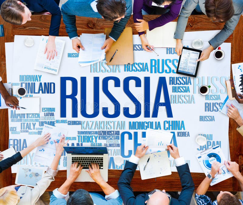 Russia Global World International Countries Globalization Stock Image ...
