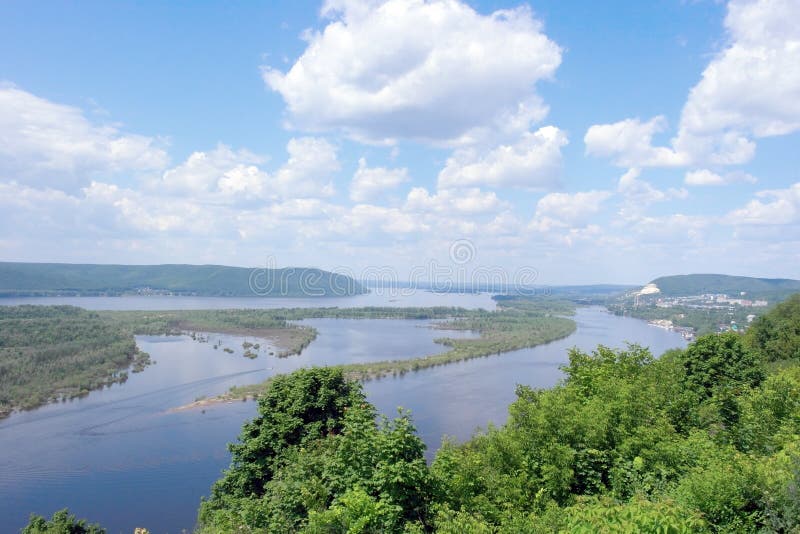 Russia, great river Volga stock photo. Image of sunny - 38014838