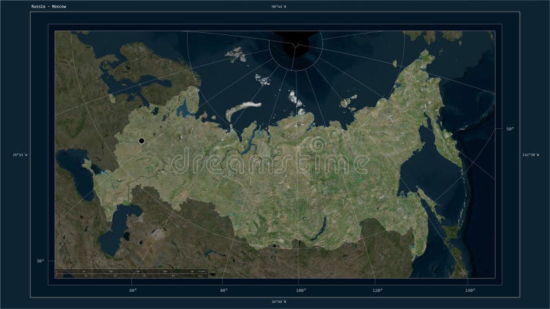 Russia Highlighted - Composition. High-res Satellite Stock Illustration ...