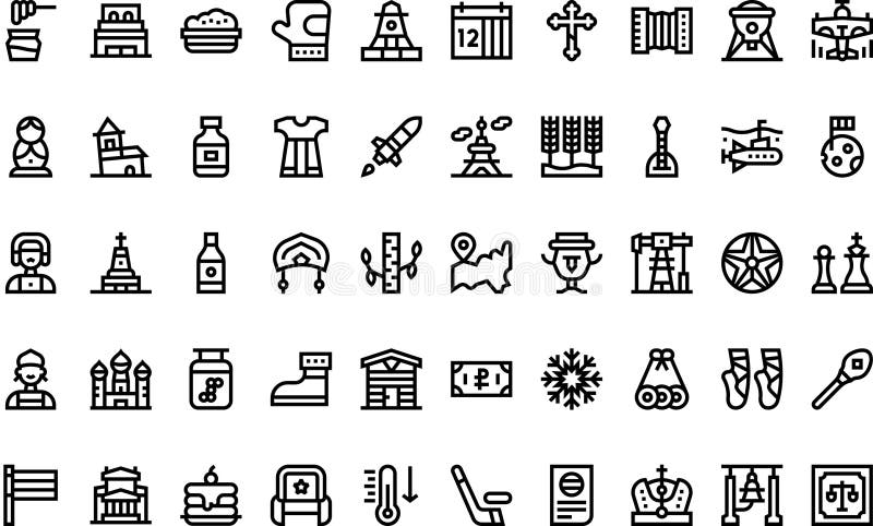 Russia Icons High-Quality Vector Icons Collection with Editable Stroke ...