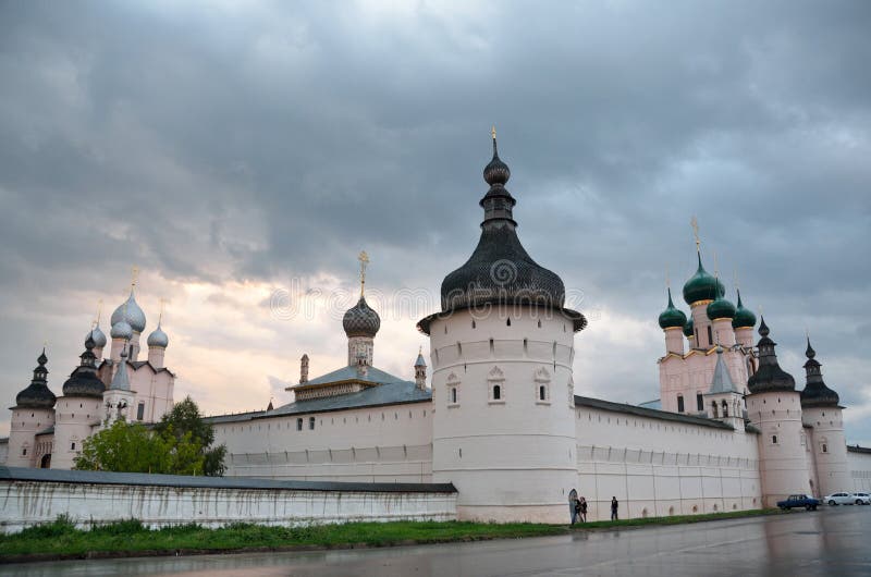 Russia, Kremlin in Evening in Rostov Stock Image - Image of kremlin ...