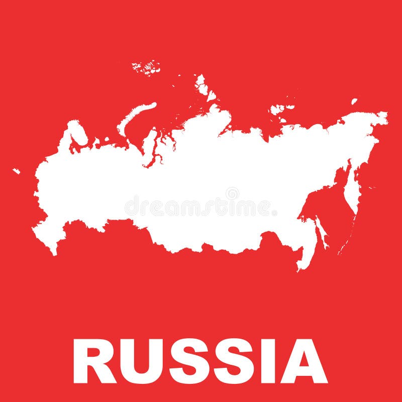 Russia Map Flat Vector Illustration Stock Vector - Illustration of ...