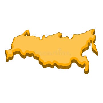 Russia Map Icon, Cartoon Style Stock Vector - Illustration of russian ...