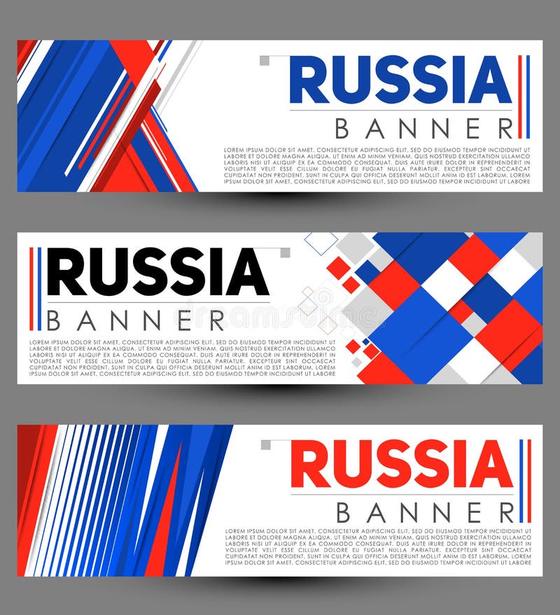 Russia Modern Banner Template Vector Set Design Stock Vector ...