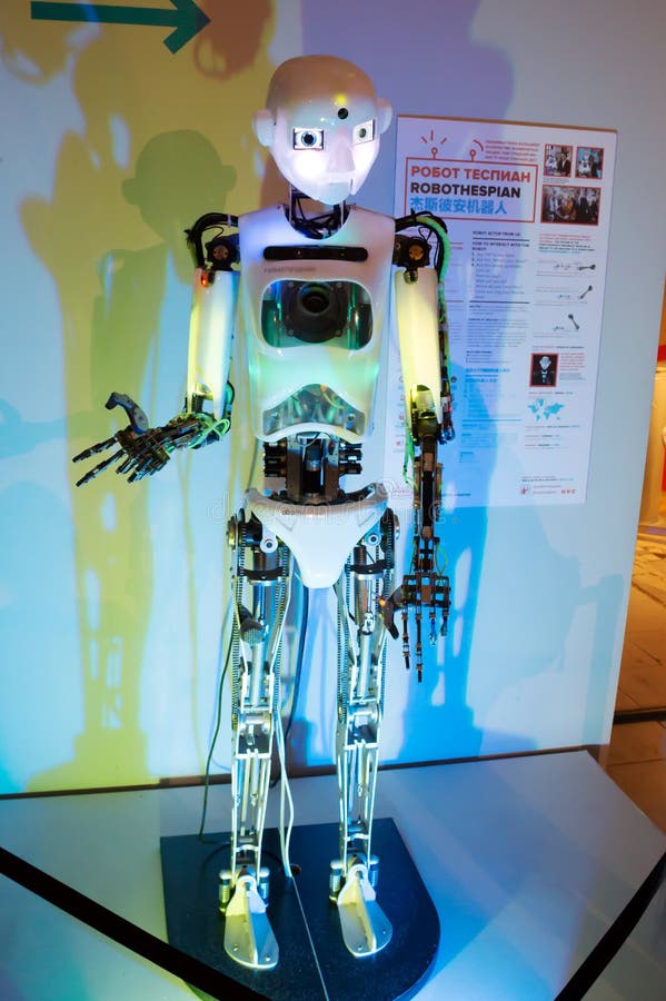 The Robot at the Exhibition on Robotics Editorial Photography - Image ...