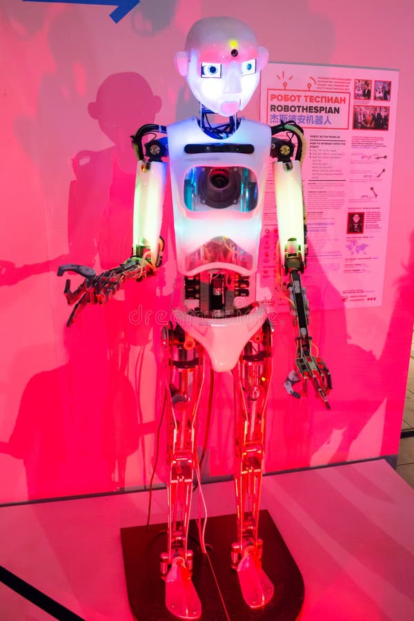 The Robot at the Exhibition on Robotics Editorial Photography - Image ...