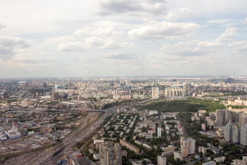 Russia, Moscow: View of the Moscow from the Observation Deck of a ...