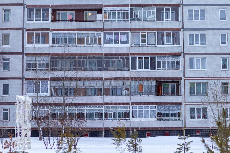 Russia. Multi-storey Panel House Stock Image - Image of moscow, europe ...