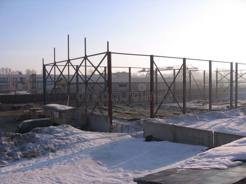 Metal Structure of the Support for the Building Piles on the Frame in ...