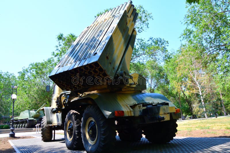 Element Reactive System Volley Fire BM-21 Grad Stock Photo - Image of ...