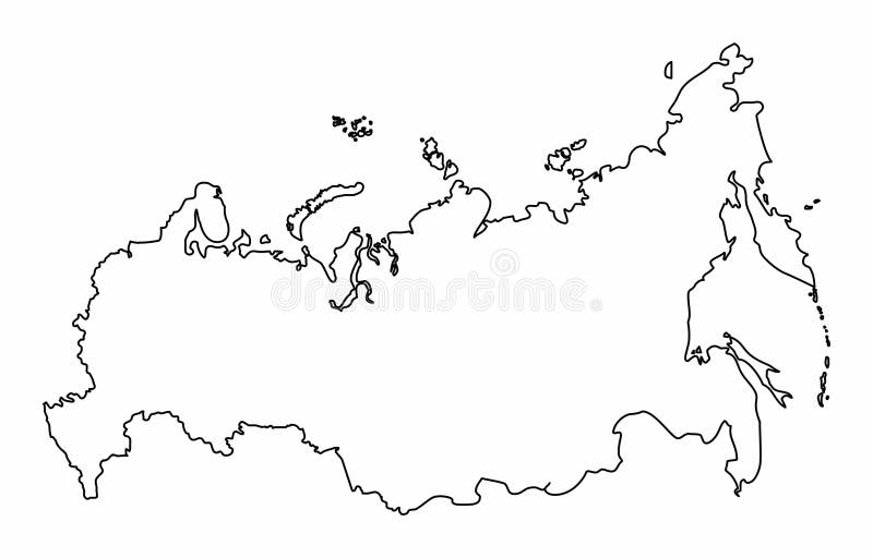 Russia outline map stock vector. Illustration of asia - 330033838