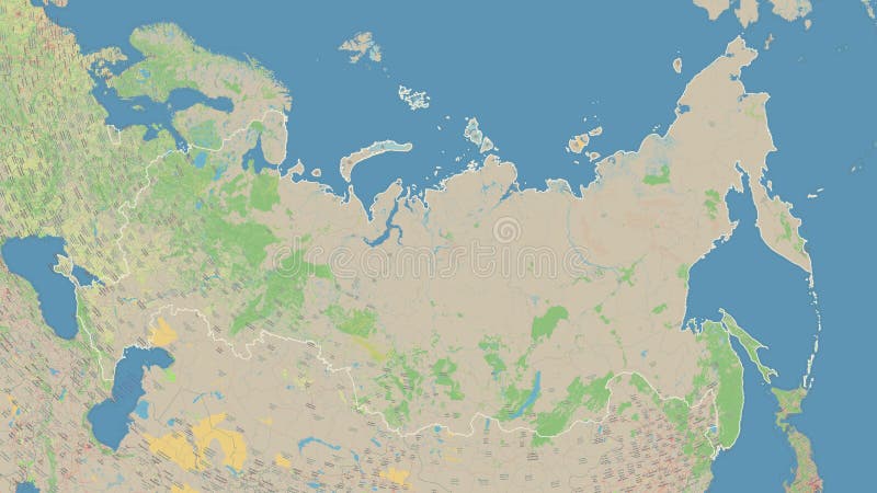 Russia Outlined. Topo German Stock Illustration - Illustration of ...