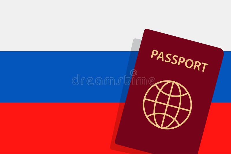 Russia Passport. Russia Flag Background. Vector Illustration Stock ...