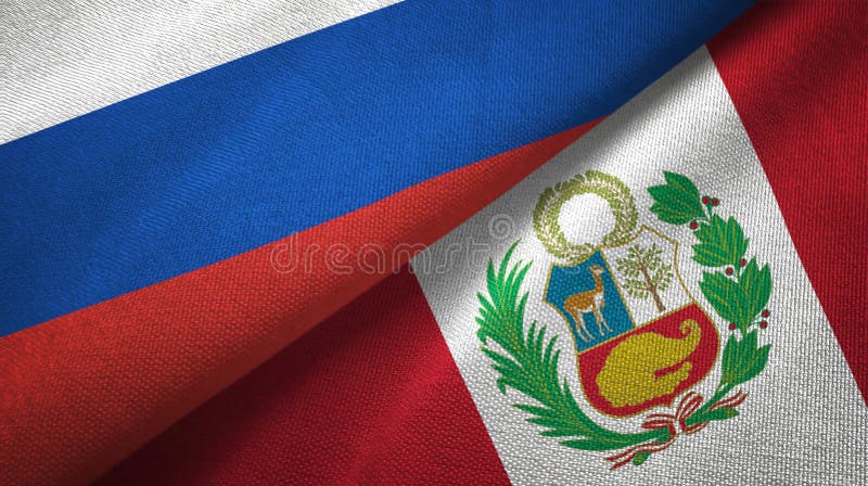 Russia Vs Peru Smoke Flags Placed Side by Side Stock Illustration ...