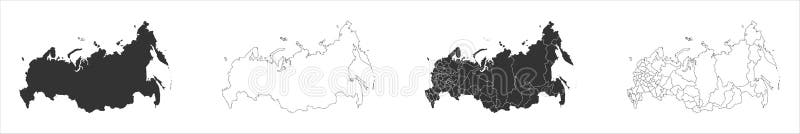 Russia Political Map of Administrative Divisions Stock Illustration ...