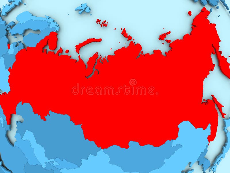 Map of Russia stock illustration. Illustration of asia - 100084100