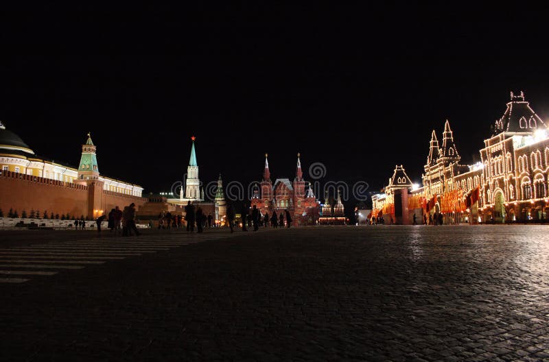 Russia. Red square, night stock image. Image of museum - 4019731