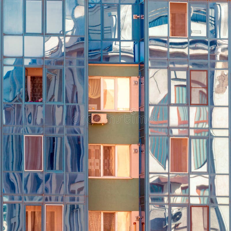 Modern Multi-storey Building with Stylish Balconies in Samara Editorial ...