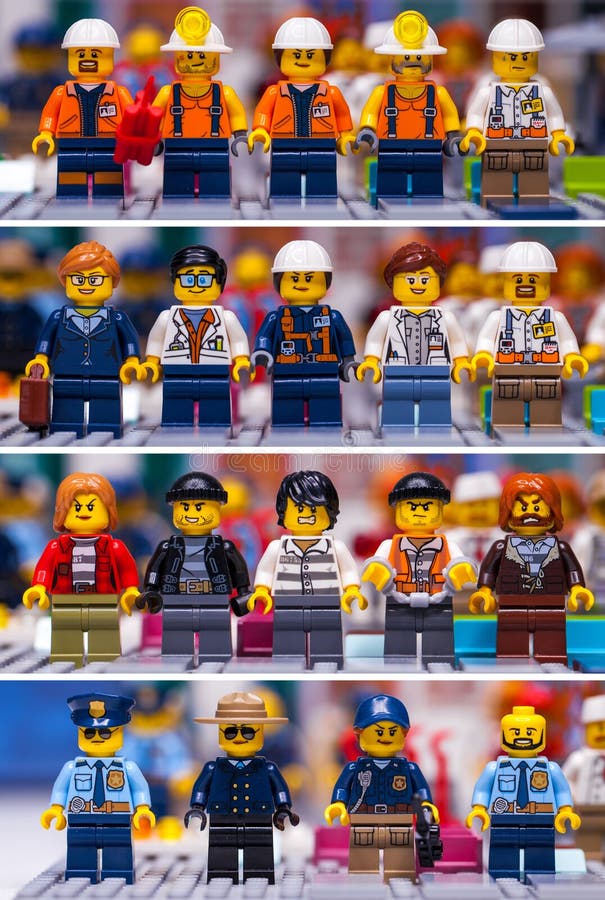 SAMARA, DECEMBER 18, 2019. Constructor Lego City Collage People ...