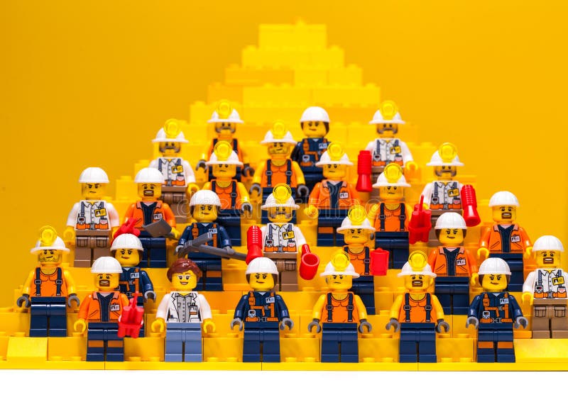 SAMARA, DECEMBER 18, 2019. Constructor Lego City Large Team of Builders ...