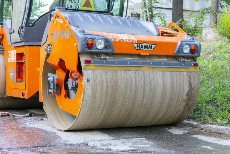 Special Equipment. Modern Road Rollers for Compaction of the Pavement ...