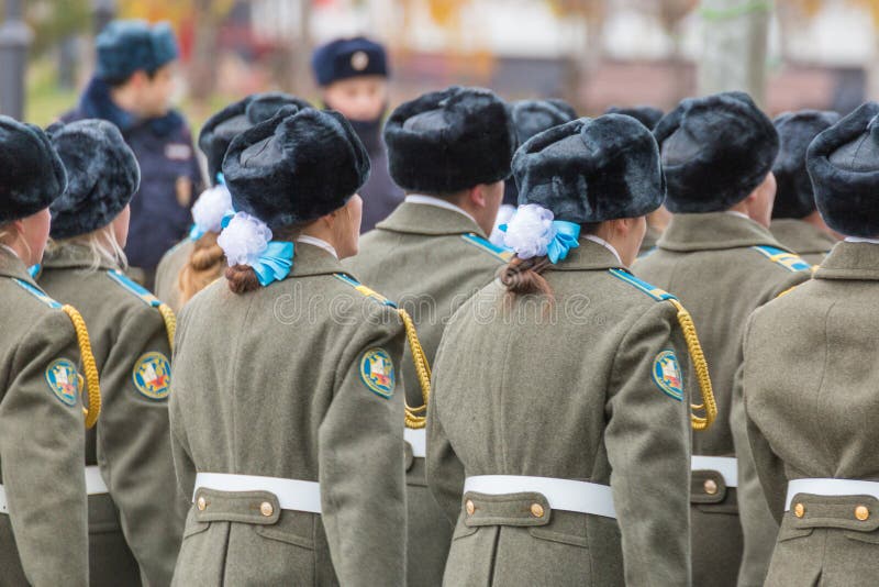 The Cadet Corps Parade through the Square Editorial Stock Photo - Image ...