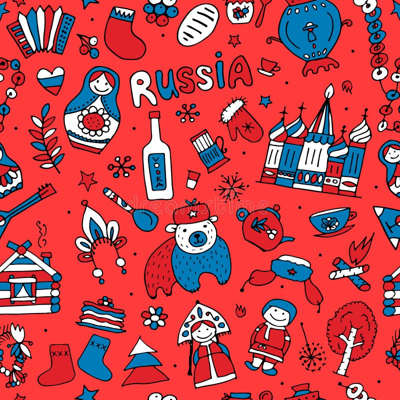 Russia, Seamless Pattern for Your Design Stock Vector - Illustration of ...