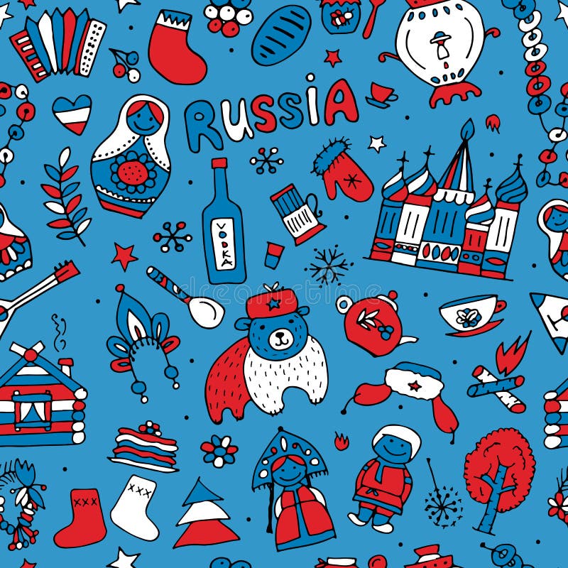 Russia, Seamless Pattern for Your Design Stock Vector - Illustration of ...