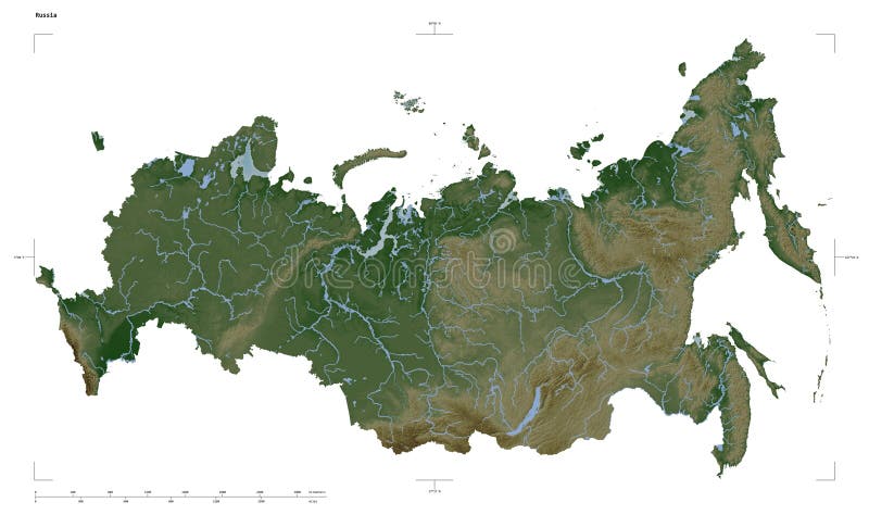 Russia Shape on White. Pale Stock Illustration - Illustration of earth ...