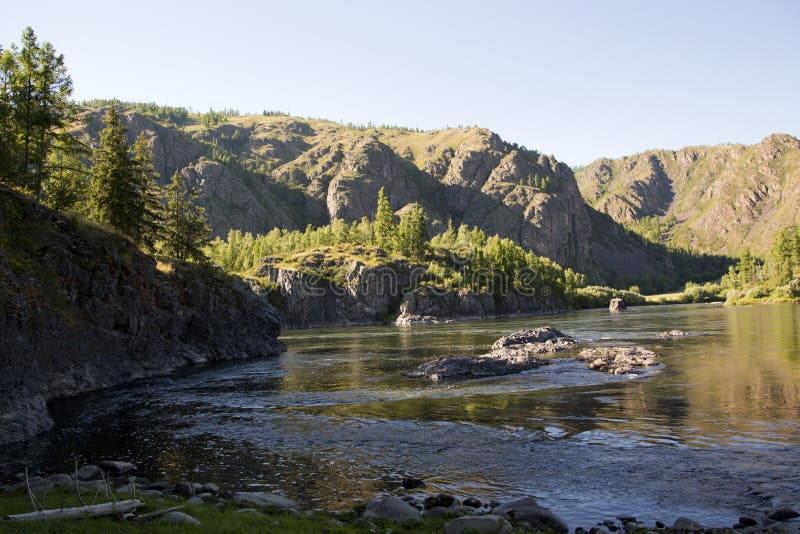 Russia, Siberia stock image. Image of bank, hill, boreal - 42877931