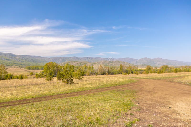 RUSSIA South Ural Ridge Ural Mountains and Sky Stock Image - Image of ...