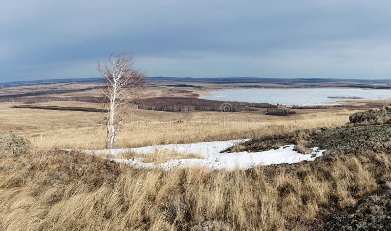 Russia Southern Ural Mountains Uralic Steppe. Spring in the Southern ...