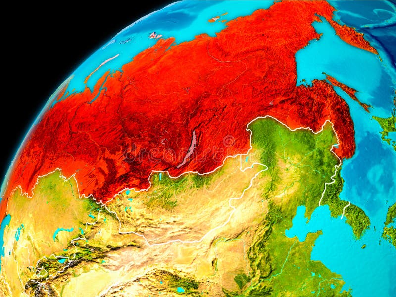 Russia from space stock illustration. Illustration of russian - 105912207