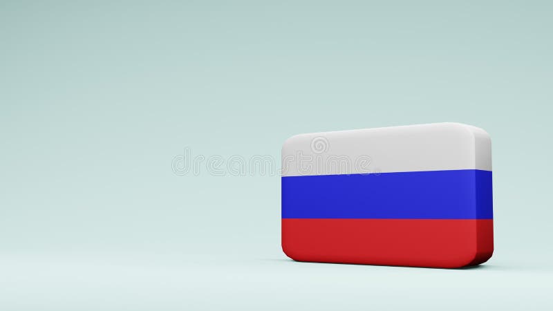 Russia Square Flag 3d Rendering Stock Illustration - Illustration of ...
