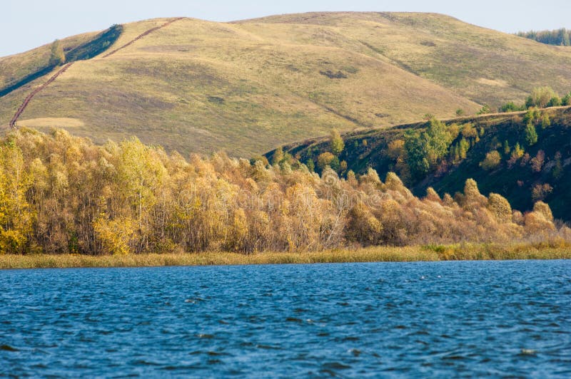 Russia Tatarstan Kama River Fall Stock Photo - Image of hampshire ...