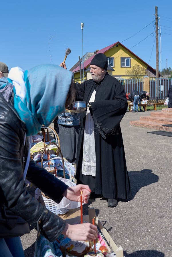 The Ceremony of Consecration of Easter Cakes and Eggs in Front of the ...