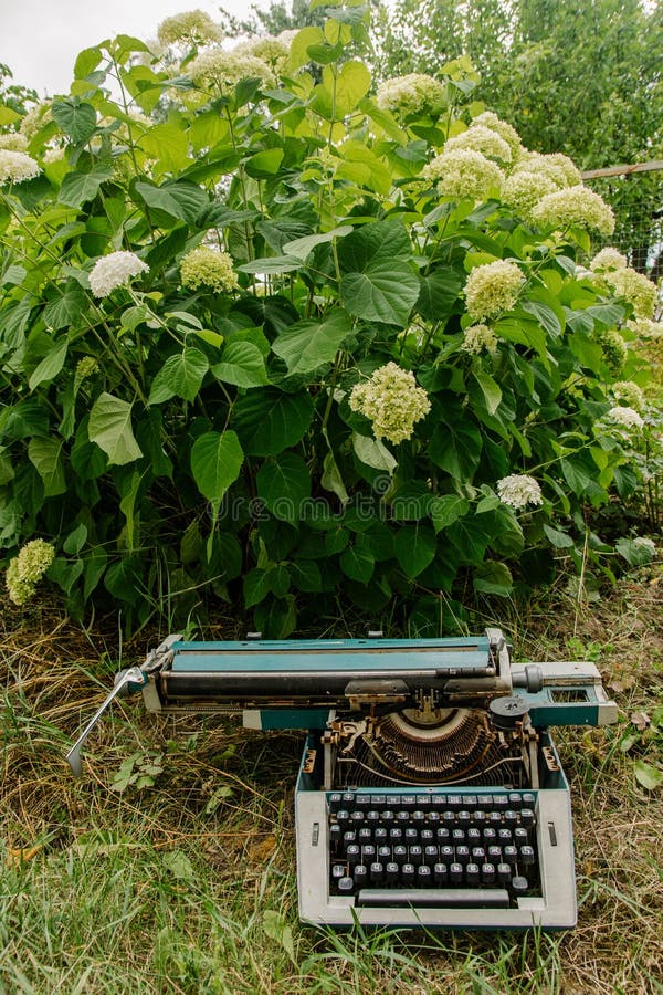 08/01/2021 Russia, Tula, an Old Rusty Broken Typewriter Stands on the ...
