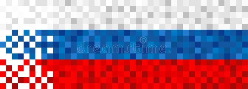 Russia Web Banner of Russian Pixel Art Flag Stock Vector - Illustration ...