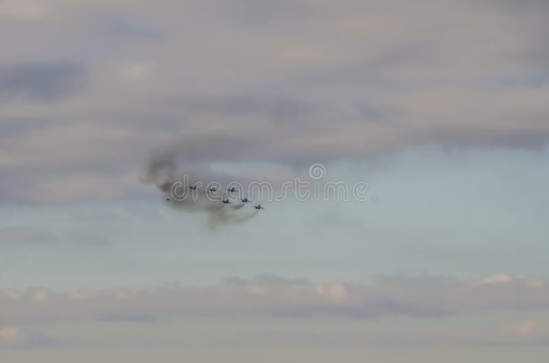 Russian Airplanes Aerobatic Team in the Sky Editorial Photo - Image of ...