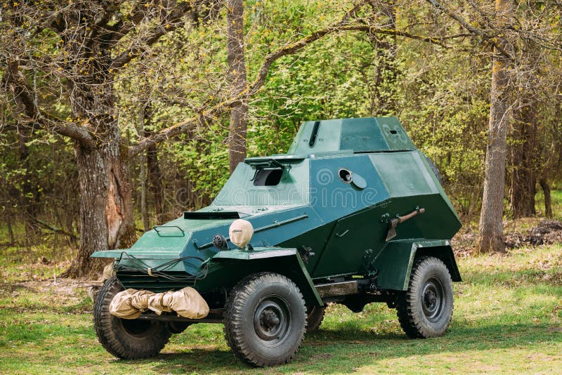 Russian Armoured Soviet Scout Car BA-64 of World War II in Sprin Stock ...