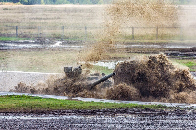 Russian Army T-72B3 Main Battle Tank at the Training Ground Stock Image ...
