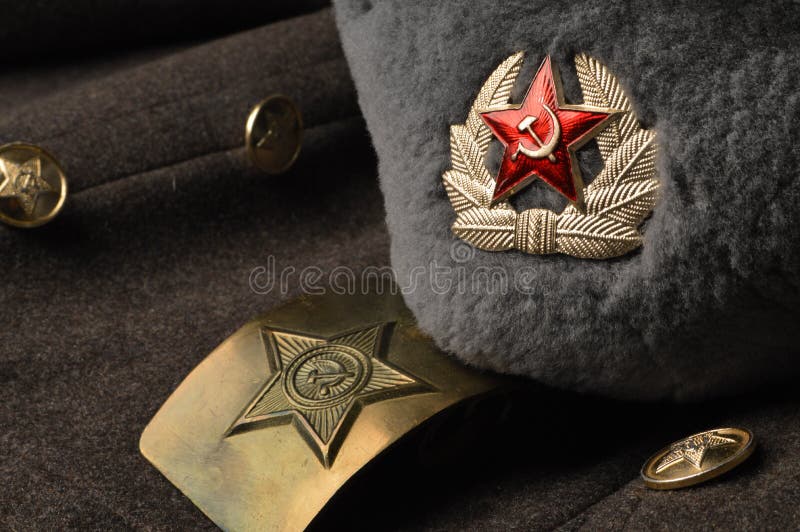 Russian Army Uniform and Emblems Stock Photo - Image of emblems ...