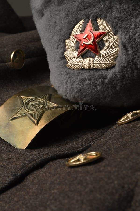 Russian Army Uniform and Emblems Stock Image - Image of combatant ...