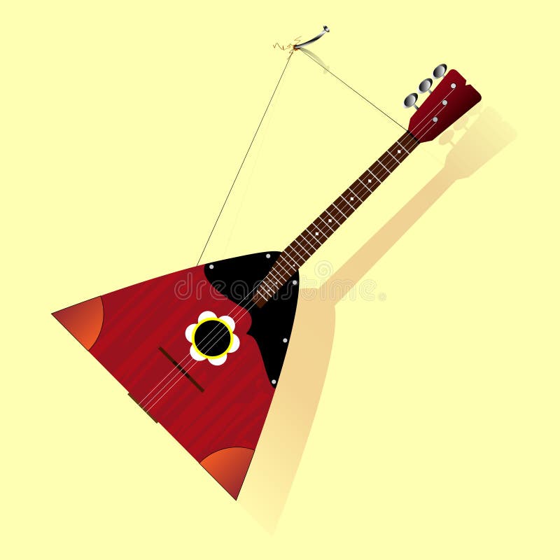 Old Russian Balalaika. Vector Drawing Stock Vector - Illustration of ...
