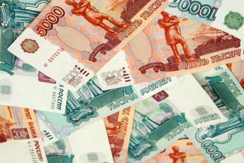 The Russian Bank Notes, Roubles; Background Picture. Image: 8003854