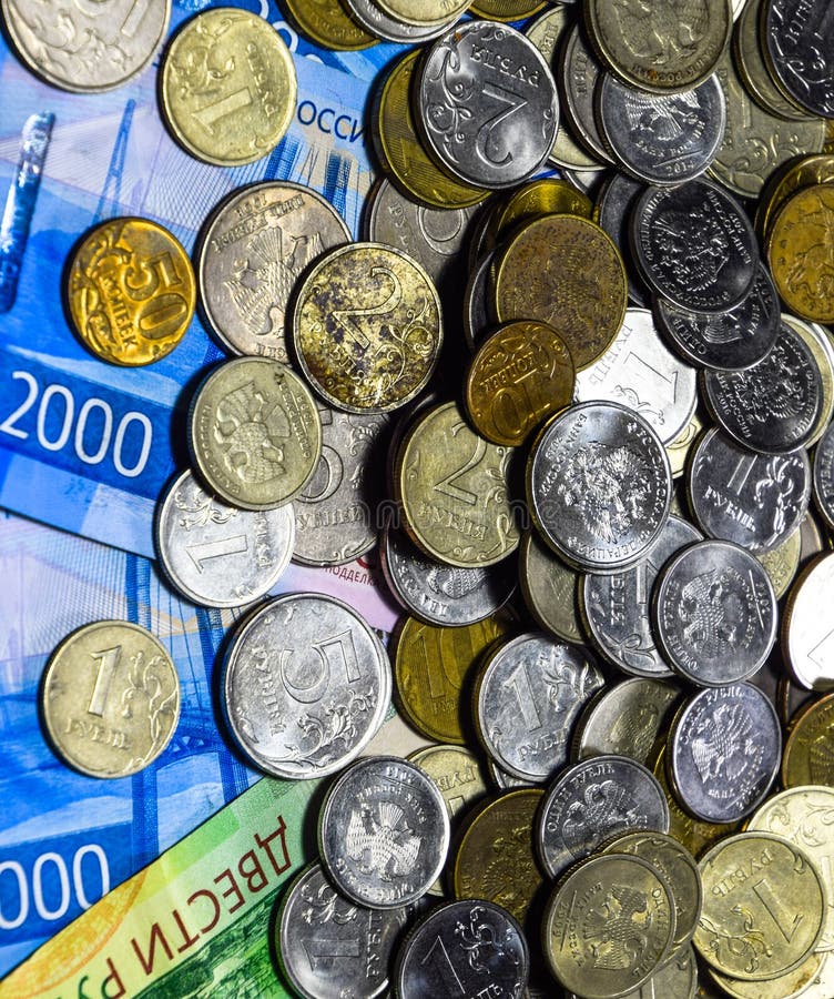 Russian Banknotes and Coins. a Handful of on New Russian Banknotes in ...