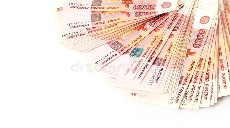 Russian Banknotes. Five Thousand Ruble Notes Stock Image - Image of ...
