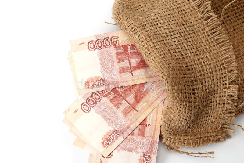 Russian Banknotes. Five Thousand Ruble Notes Stock Photo - Image of ...