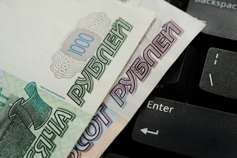 Russian banknotes stock image. Image of banknotes, putin - 43307725